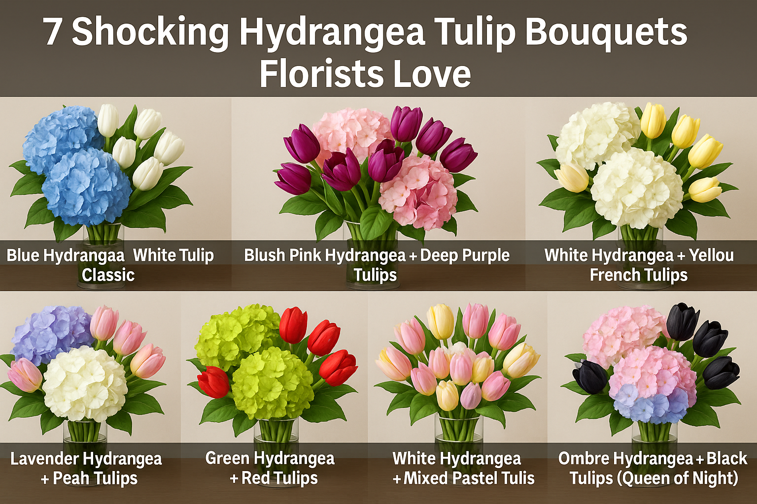 Hydrangea Tulip Bouquets